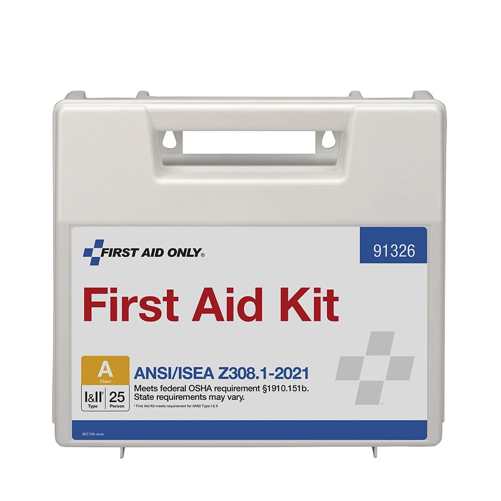 First Aid Only ANSI A 25 Person Plastic ANSI 2021 Compliant First Aid ...