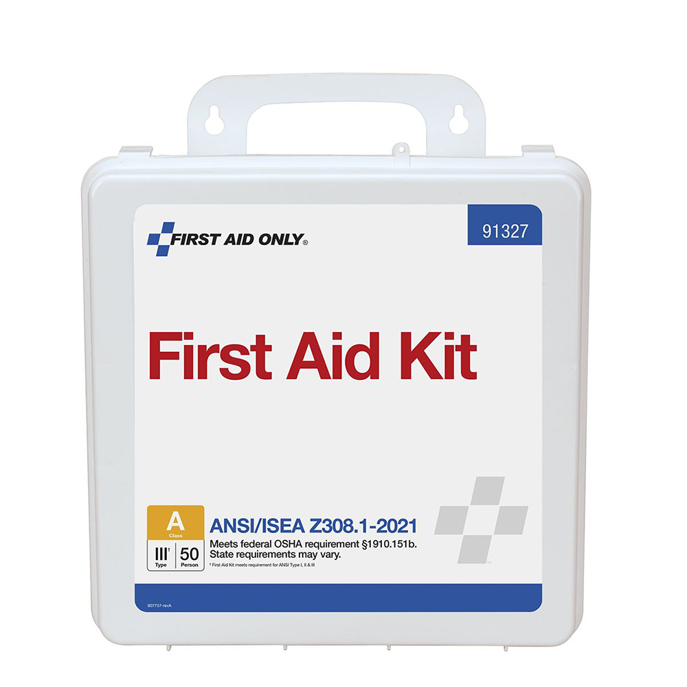 First Aid Only ANSI A 50 Person Plastic ANSI 2021 Compliant First Aid ...