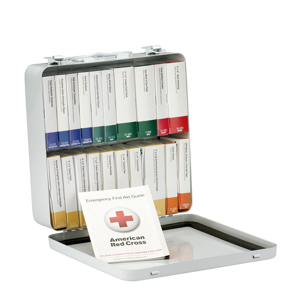 First Aid Only ANSI A 50 Person 24 Unit Metal ANSI 2021 Compliant First ...