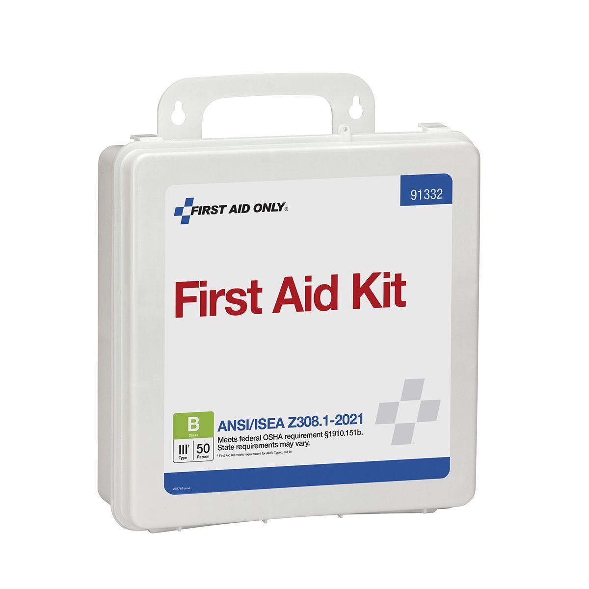 First Aid Only ANSI B 50 Person Plastic ANSI 2021 Compliant First Aid ...