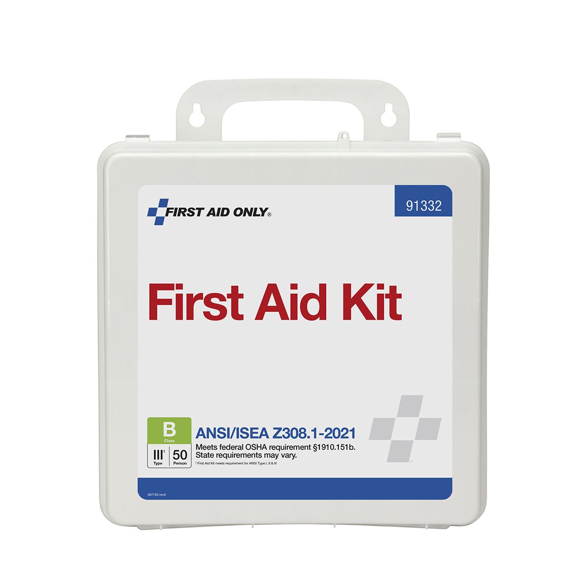 First Aid Only ANSI B 50 Person Plastic ANSI 2021 Compliant First Aid ...