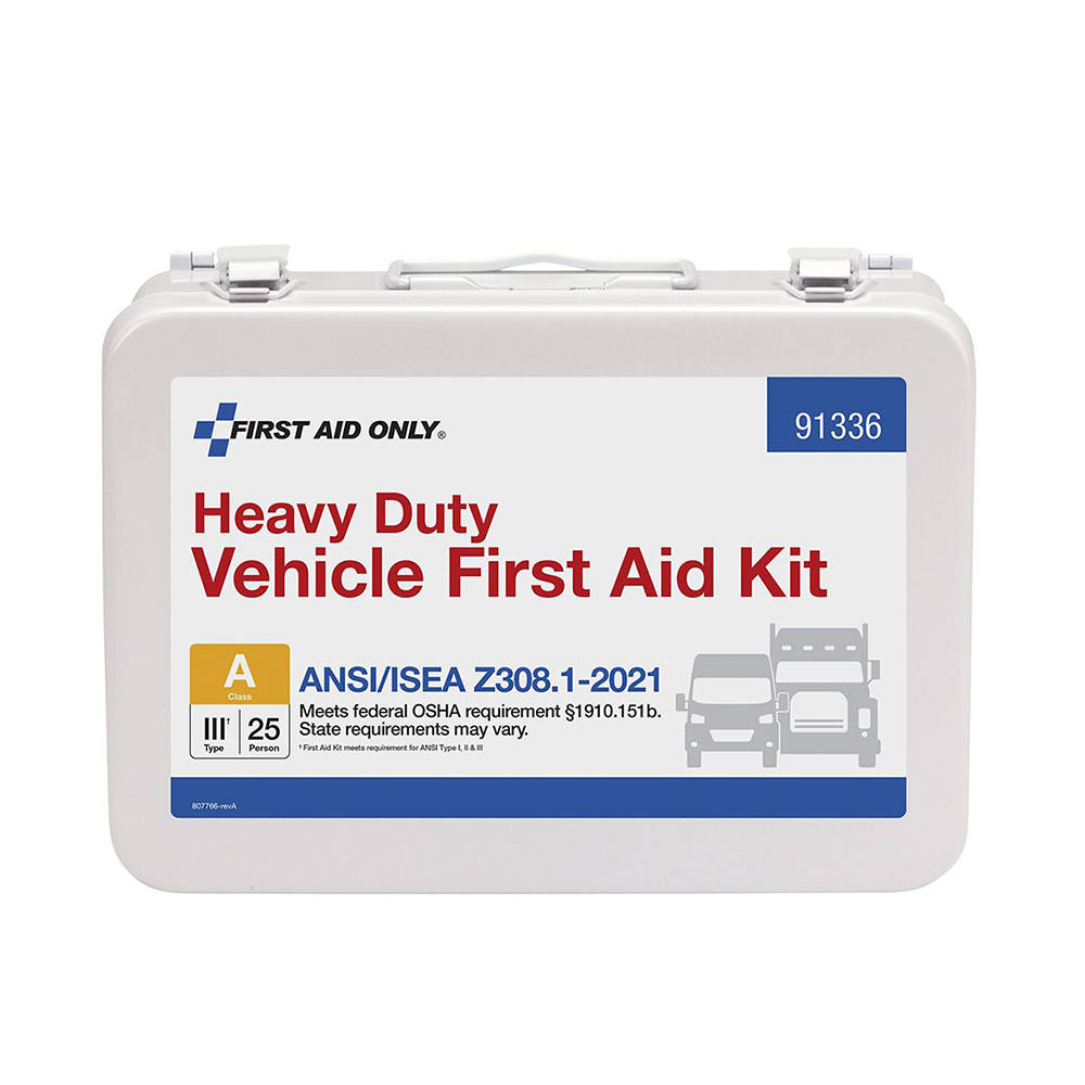 First Aid Only ANSI A 25 Person Heavy Duty Vehicle Metal ANSI 2021 ...