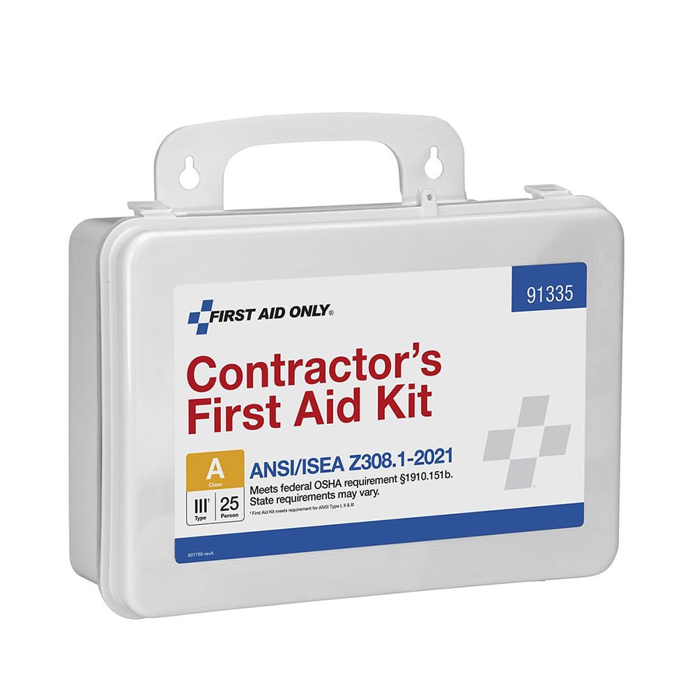 First Aid Only ANSI A 25 Person Contractor Plastic ANSI 2021 Compliant ...