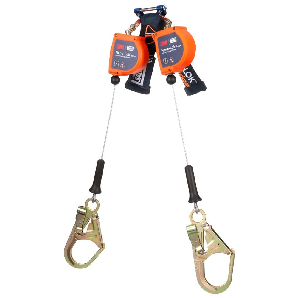 3M DBI-SALA Nano-Lok Twin-Leg Personal 7.3-Foot Self-Retracting ...