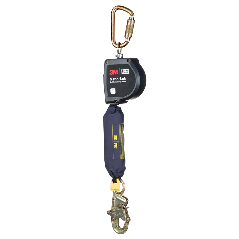 3M DBI-SALA Nano-Lok XL Self-Retracting Lifeline with Steel Carabiner ...