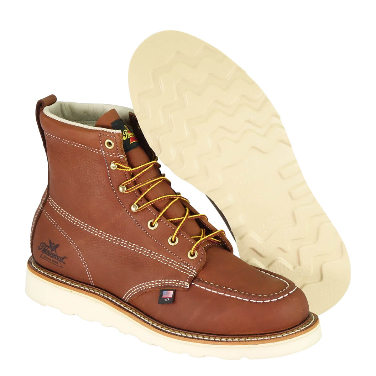 Thorogood American Heritage 6 Inch Tobacco Moc Toe MAXWear Wedge Boots ...