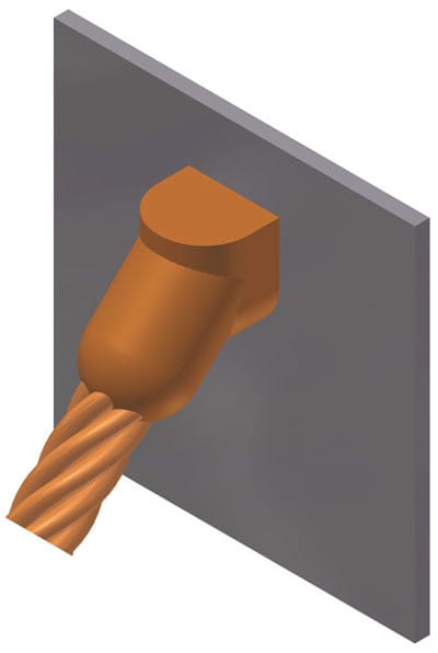 Cadweld Angular Cable Drop to Vertical Steel Surface - GME Supply