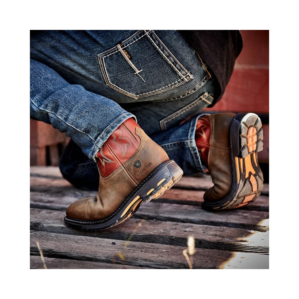 Ariat Men's WorkHog Wide Square Work Boots with Steel Toe - GME Supply