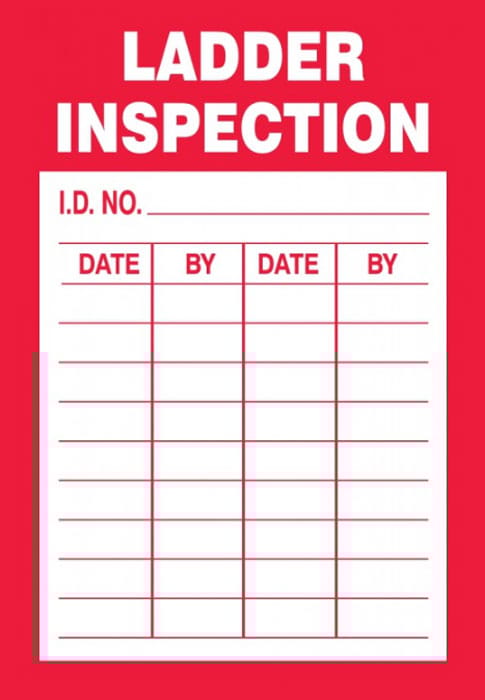 Accuform Signs Adhesive Ladder Inspection Sticker (5 Pack) - GME Supply