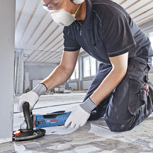 Bosch 5 Inch Concrete Surface Grinder with Dust Collection Shroud GME Supply