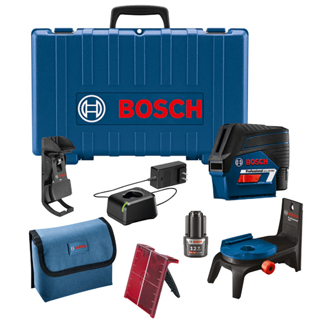 Bosch 12V Max Connected Cross-Line Laser with Plumb Points - GME Supply