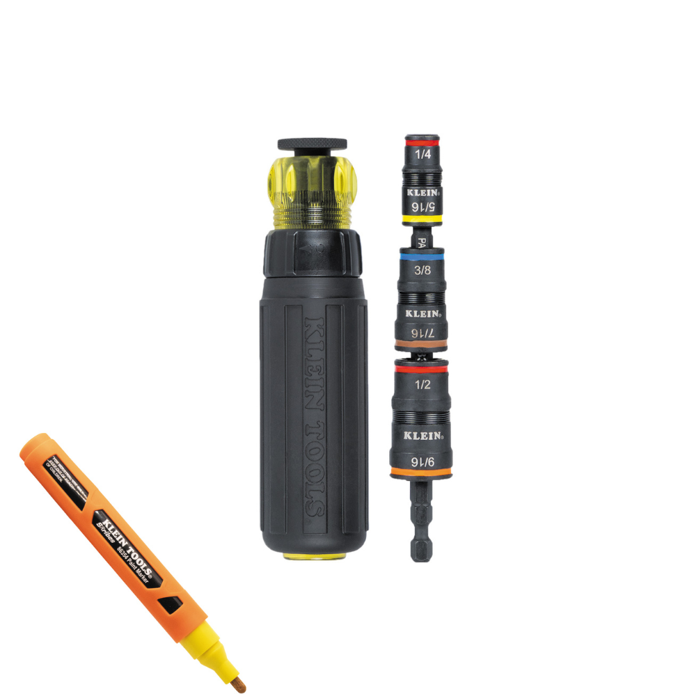 Klein Tools 7-in-1 Impact Rated Flip Socket Set with Ratcheting Handle ...