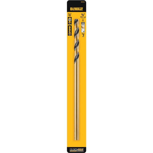 DeWALT 1/2 Inch Black and Gold Drill Bit - GME Supply