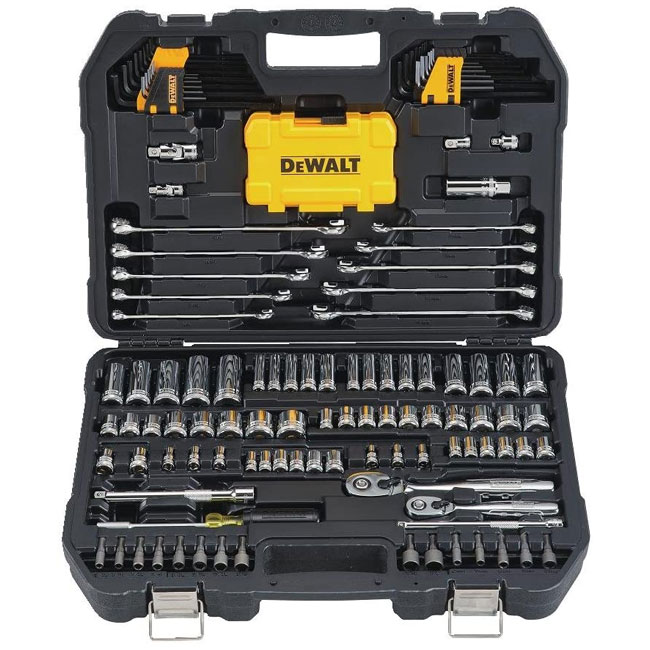 DeWALT 142 Piece 1/4 Inch and 3/8 Inch Drive Mechanics Tool Set - GME ...