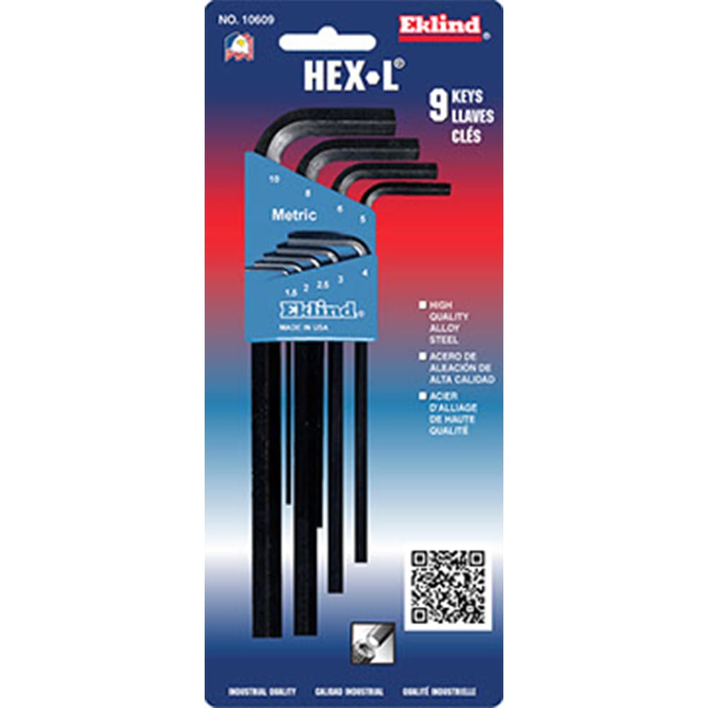 Eklind 9 Piece Hex-L Key Set - GME Supply