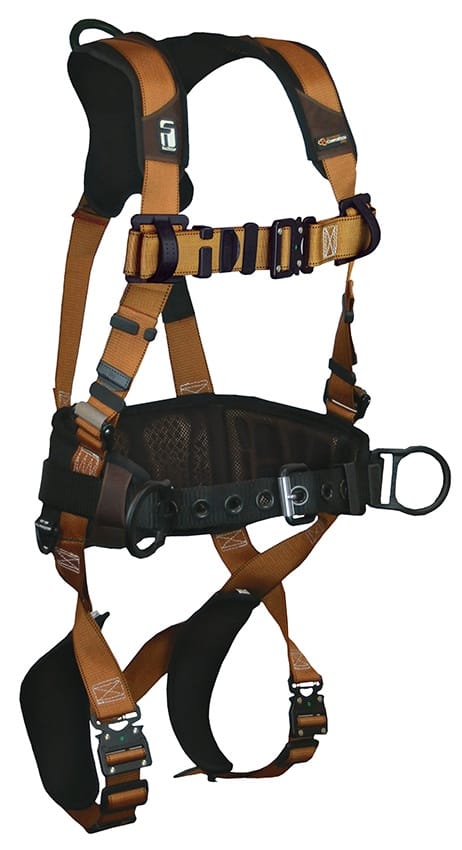 FallTech Advanced ComforTech Gel Belted 3 D-Ring Climbing Harness with ...