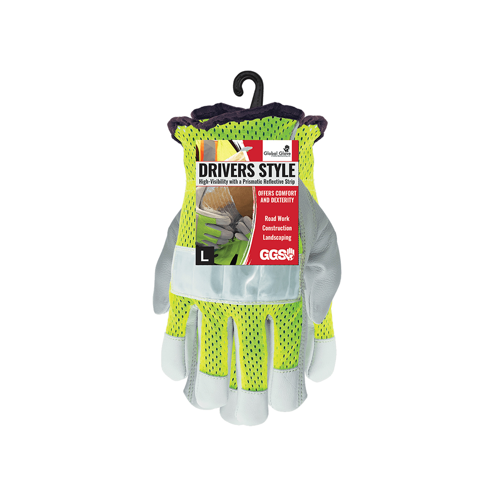 Global Glove High-Visibility Mesh Back Premium Goatskin Leather Palm ...