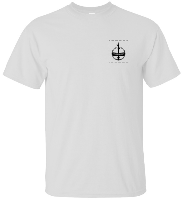 Custom Company Logo White T-Shirt - GME Supply