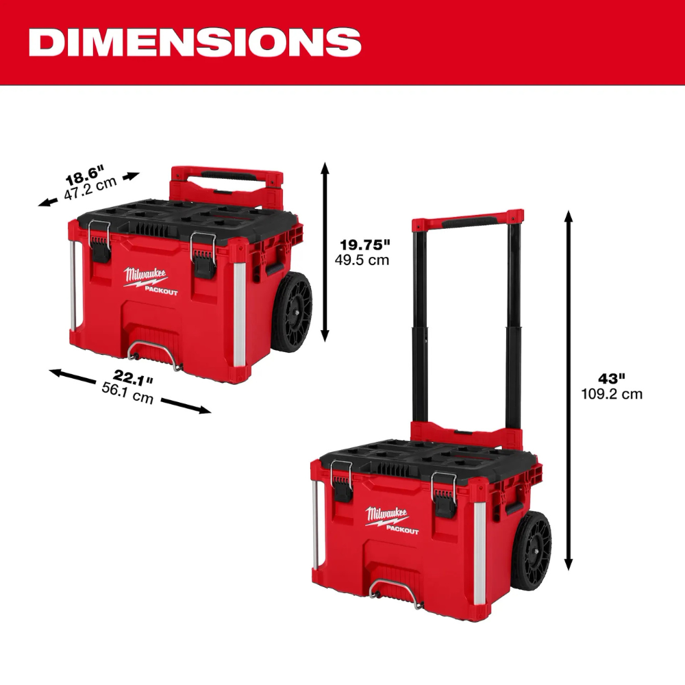 Milwaukee PACKOUT Rolling Tool Box - GME Supply