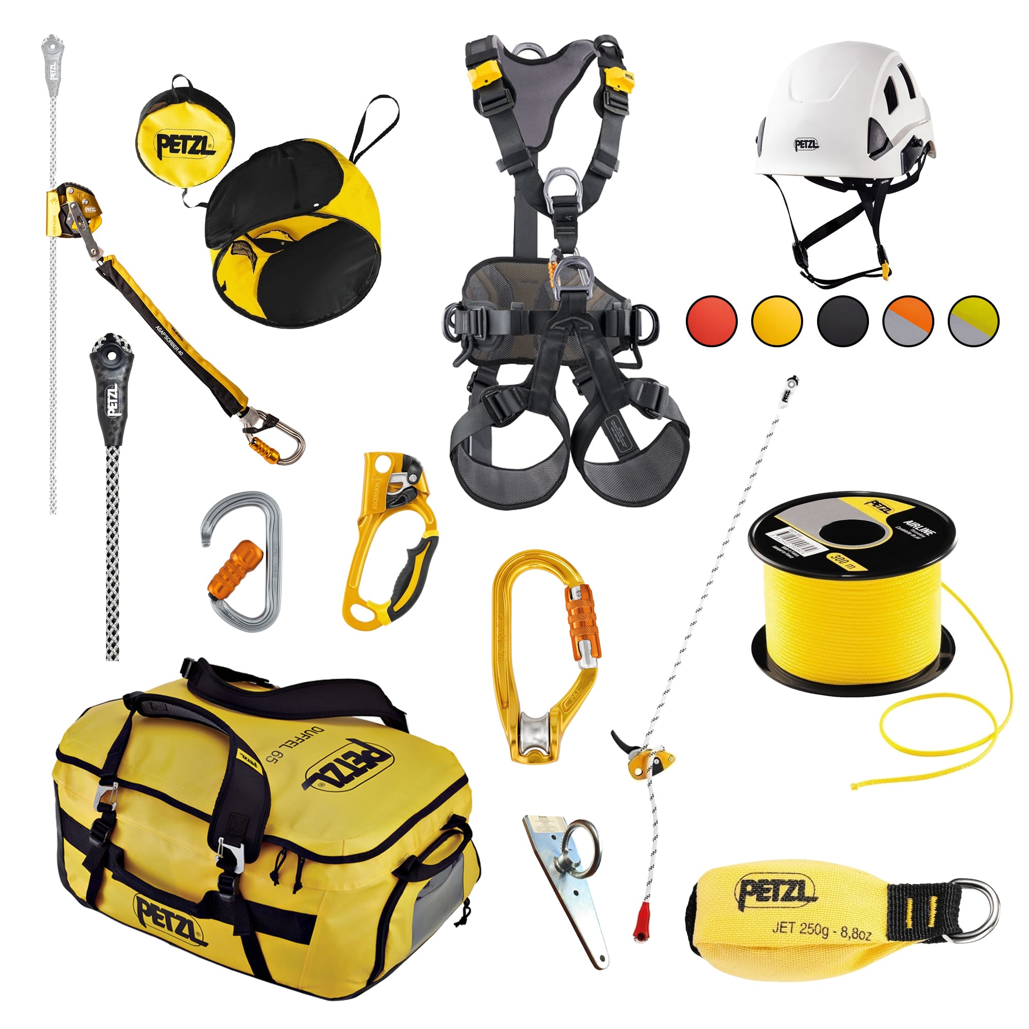 GME x Petzl Solar Technician Fall Protection and Work Positioning Kit ...