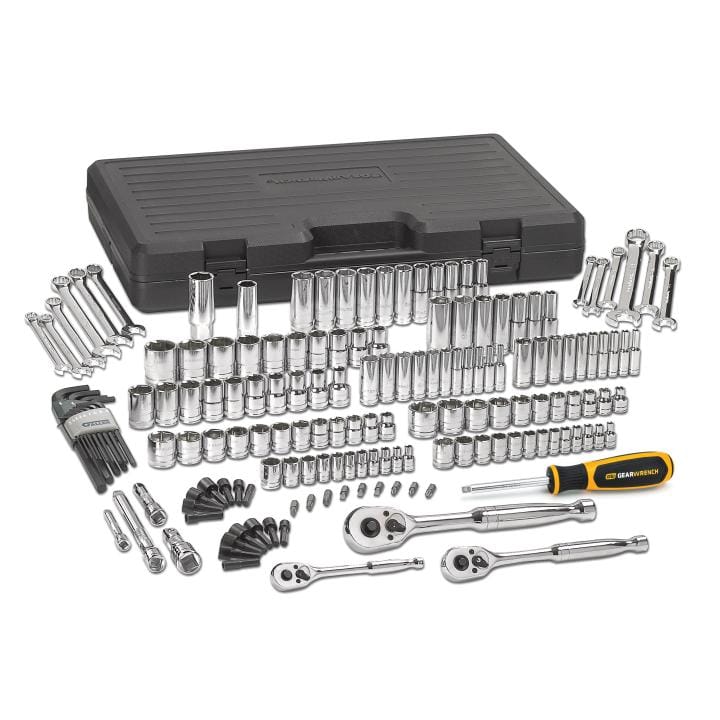 GearWrench 165 Piece 1/4, 3/8, and 1/2 Inch Drive Mechanics Tool Set ...
