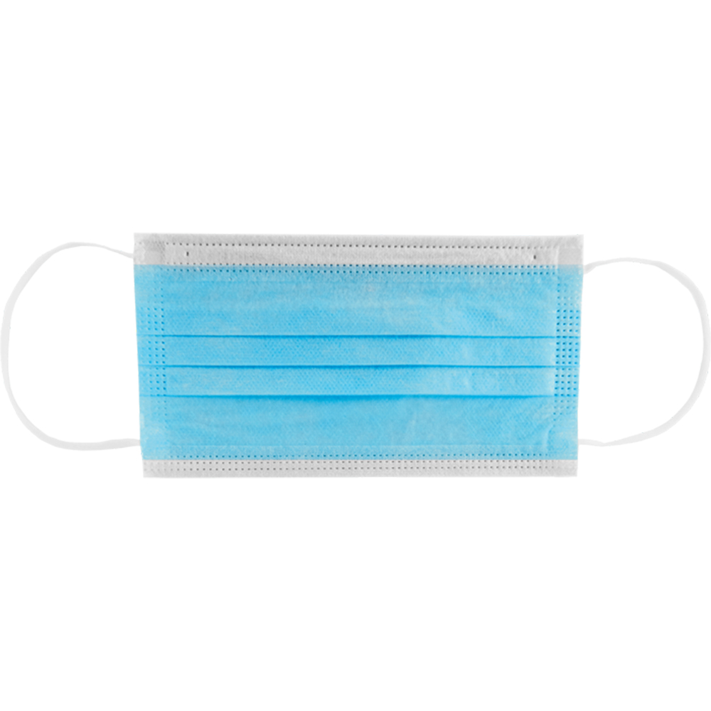 Ironwear Blue Disposable 3-Ply Face Mask - 50/Box - GME Supply