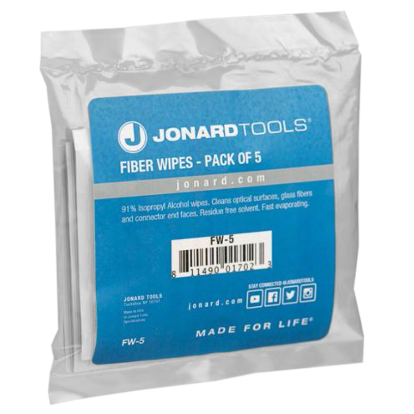 Jonard Wet Fiber Wipes (5-pack) - GME Supply