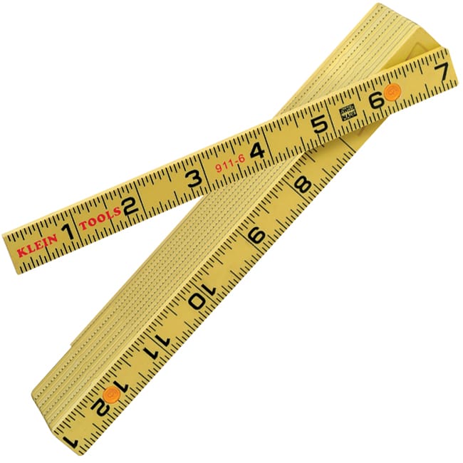 Klein Tools 911-6 Folding Rule with Outside Reading - GME Supply