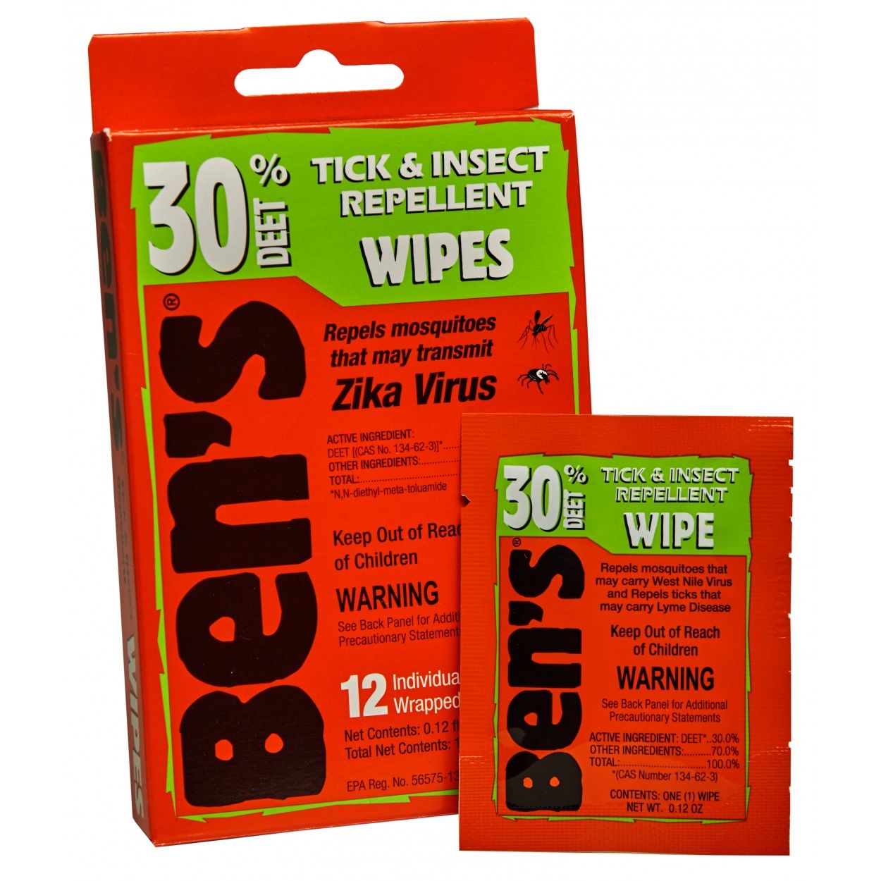 Ben's 30 Tick and Insect Repellent Wipes - GME Supply
