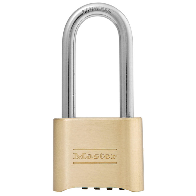 Master Lock 2 Inch (51mm) Brass Resettable Combination Padlock with 2-1 ...