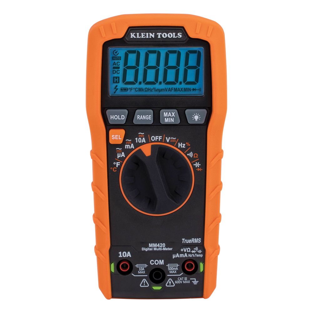 Klein Tools MM420 Digital Multimeter with TRMS Auto-Ranging - GME Supply