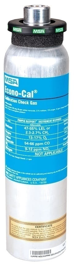 MSA Calibration Testing Gas Bottle 34 Liters - GME Supply