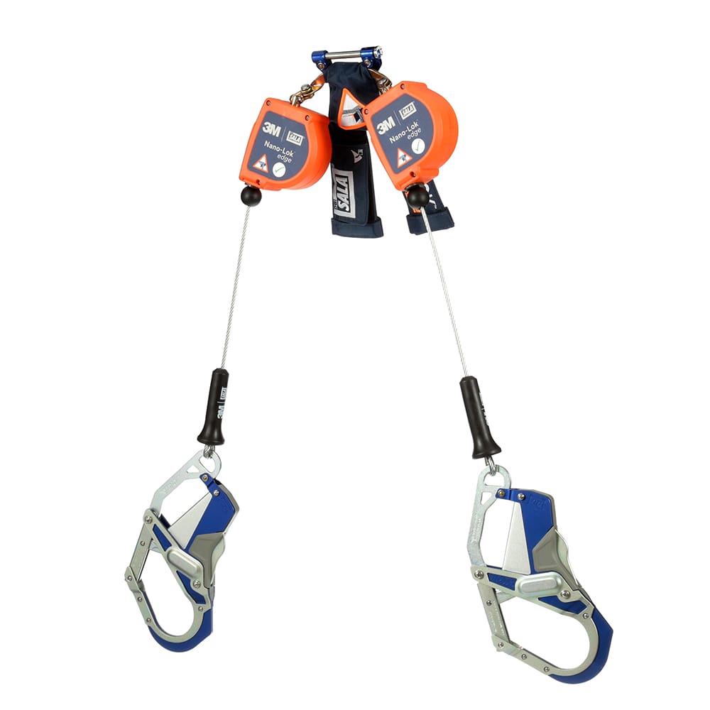DBI Sala 3500257 Nano-Lok Edge Twin Leg SRL with Comfort Grip Hooks ...
