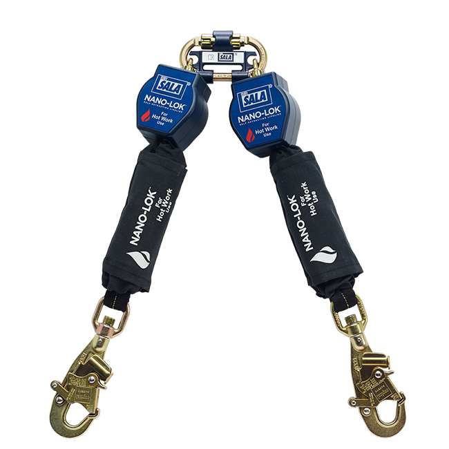 3M DBI Sala Nano Lok Twin-Leg Quick Connect Hot Work Use 6 Foot Self Retracting Lifeline - GME ...