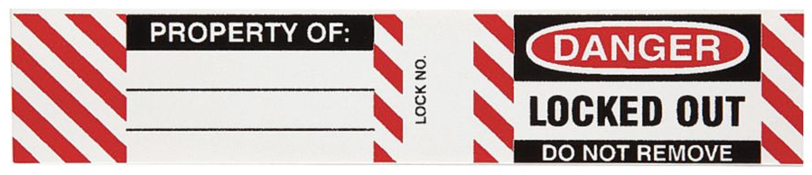 Brady Lockout Tagout Padlock Labels - GME Supply
