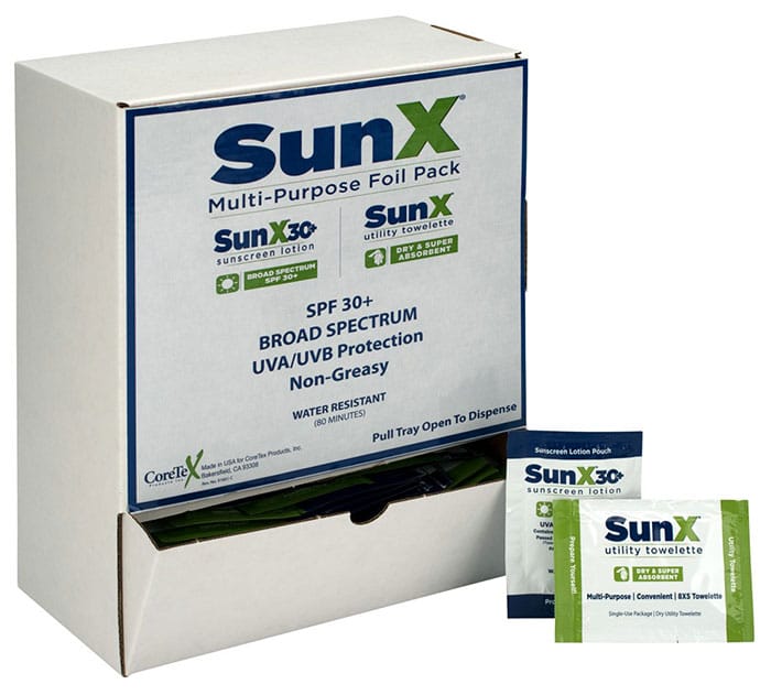 First Aid Only SunX30 Lotion and Wipe Combo Pack, 50/Box - GME Supply