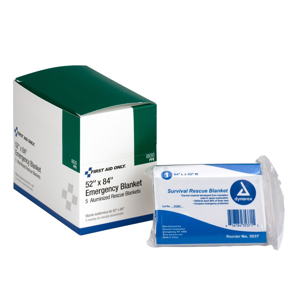 First Aid Only Aluminized Rescue Blanket (5 Per Box) - GME Supply