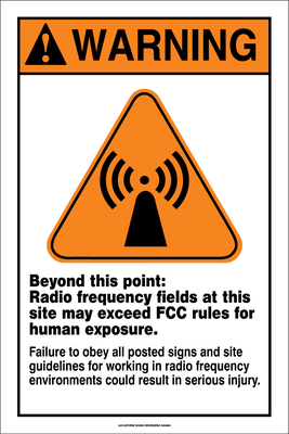 Accuform Radio frequency Fields Warning Sign - GME Supply