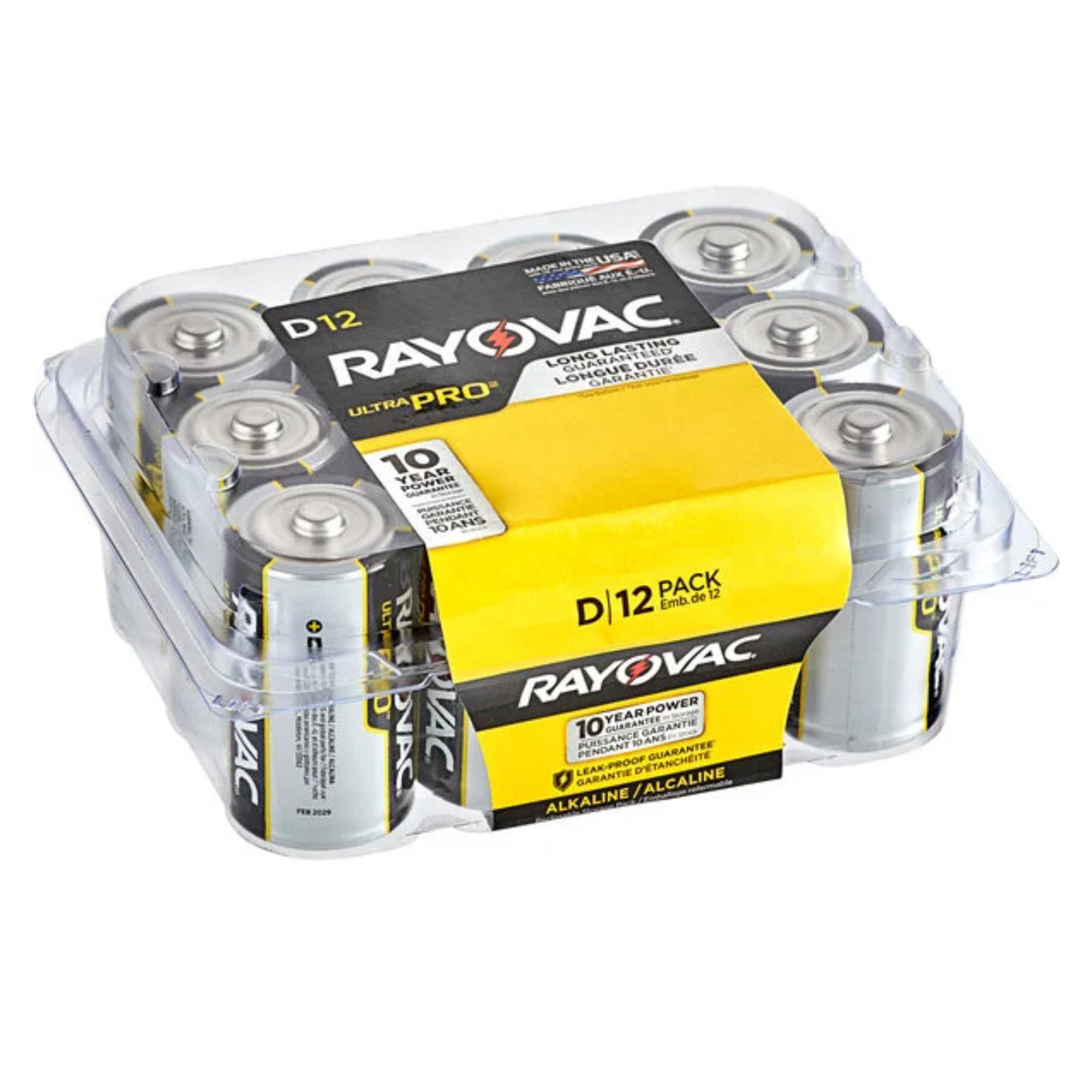 Rayovac Ultra Pro Alkaline D Batteries (12-Pack) - GME Supply