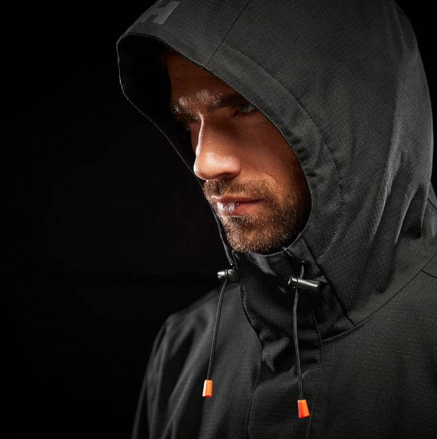 Helly Hansen 70127 Manchester Waterproof Rain Jacket 990 Black - GME Supply
