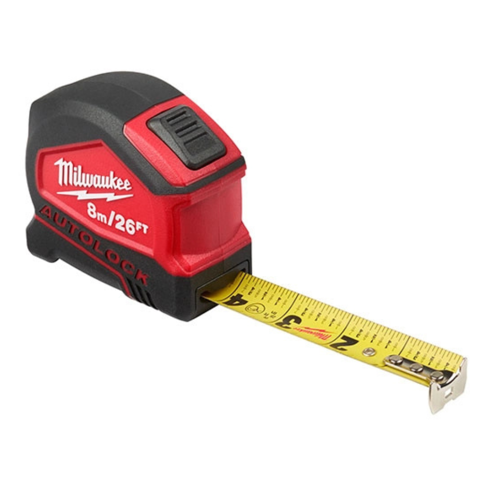 Milwaukee Electric Tool 26ft Compact Auto-Lock Tape Measure - GME Supply