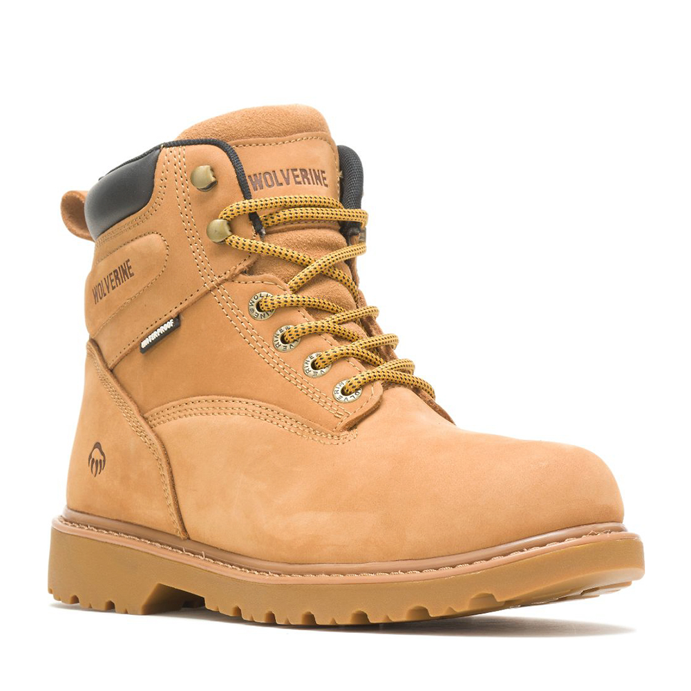 Wolverine Men's Floorhand Waterproof 6 Inch Boots with Steel Toe (Wheat ...