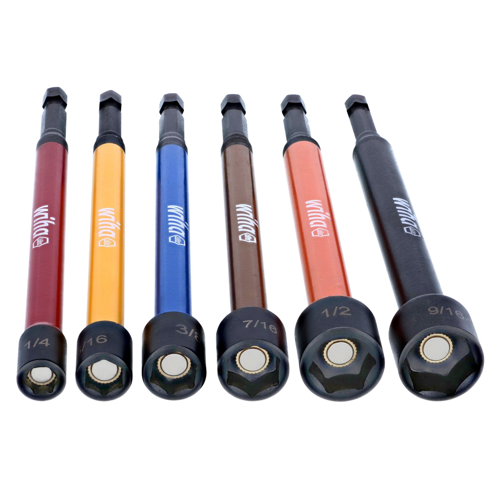 Wiha 6 Piece Color Coded Magnetic Nut Setter SAE Set - GME Supply