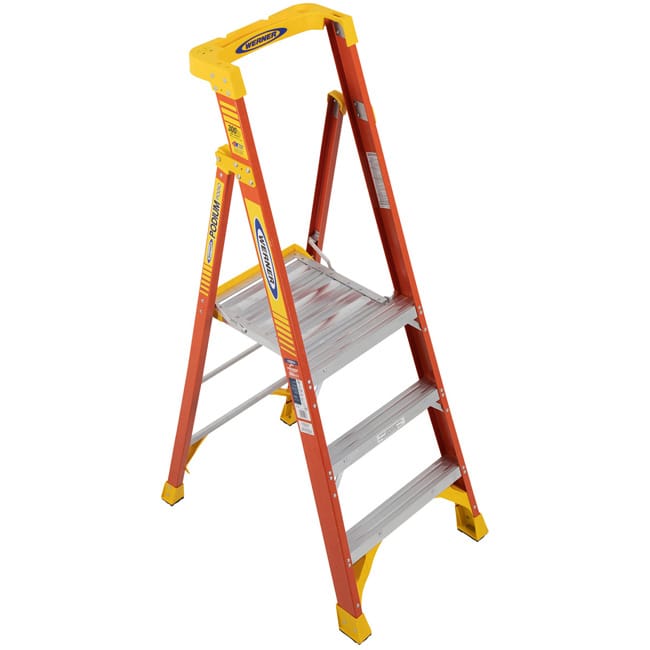 Werner 9 Foot Reach Fiberglass Podium Ladder Type IA - GME Supply