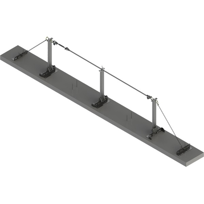 French Creek 120 Foot Traverse Horizontal Lifeline System with Concrete ...