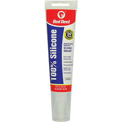 Red Devil Clear Silicone Sealant Re-capable Squeeze Tube - GME Supply